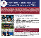 Year 6 into 7 Transition Day